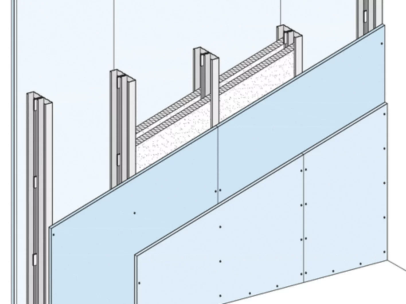 Pereți de compartimentare pe structură metalică